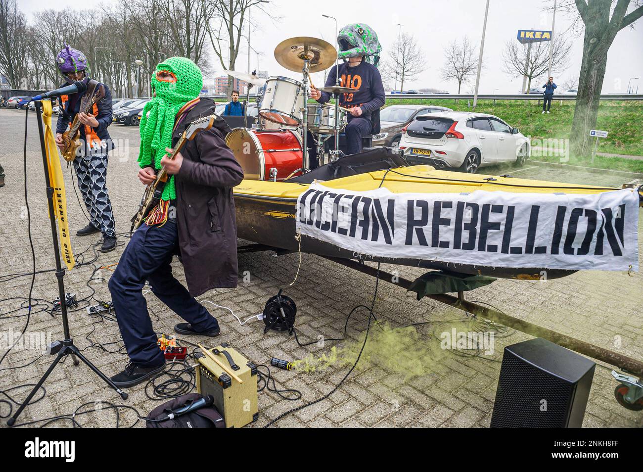 Ocean Rebellions heavy metal band 'Polymetallic Nodules' using a boat ...