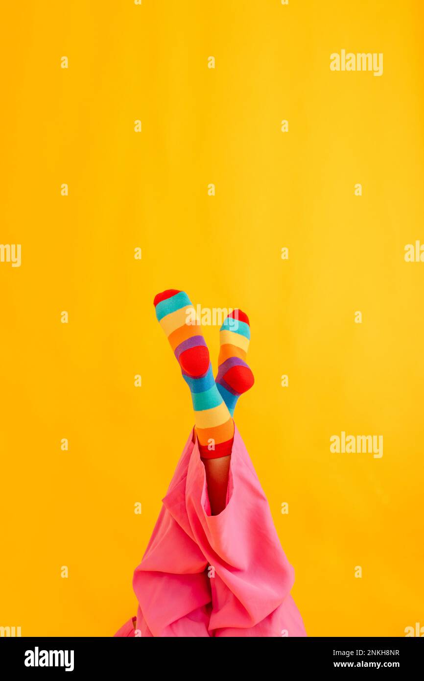 Wearing yellow socks hi-res stock photography and images - Alamy