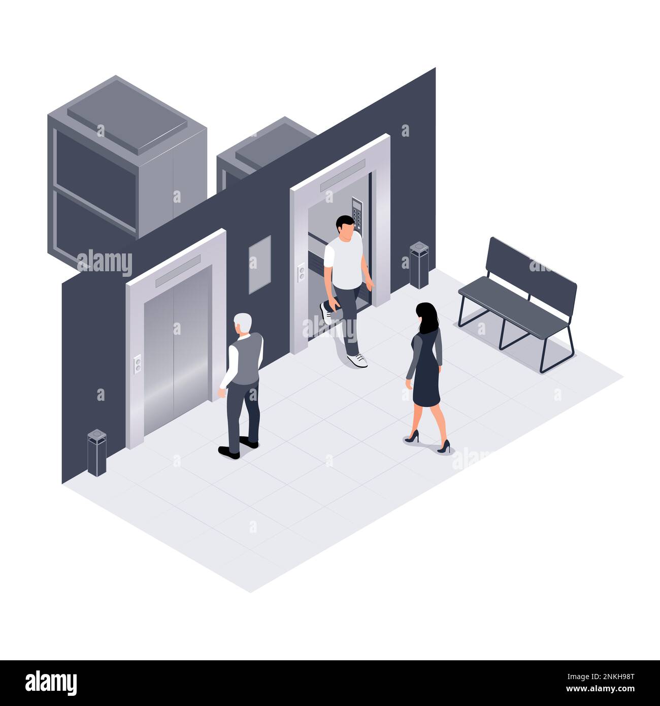 Two storey elevator Cut Out Stock Images & Pictures - Alamy