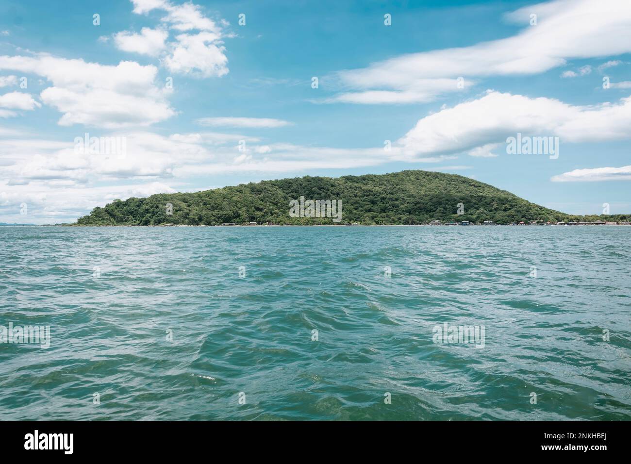 An image of an ocean with the continent in the background. The vast ...