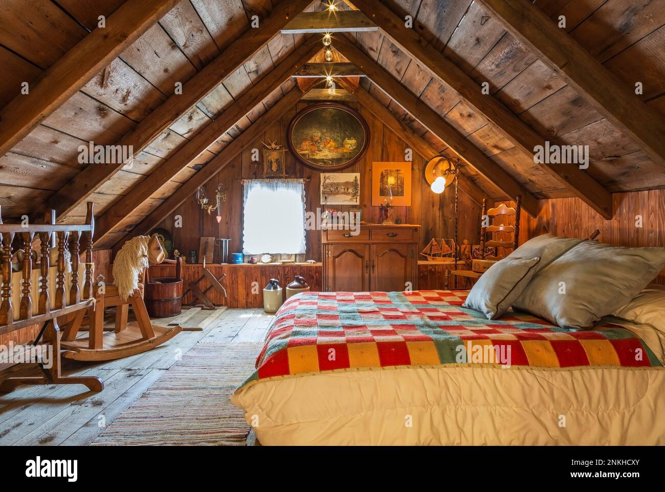 Attic old chair bed hi-res stock photography and images - Alamy