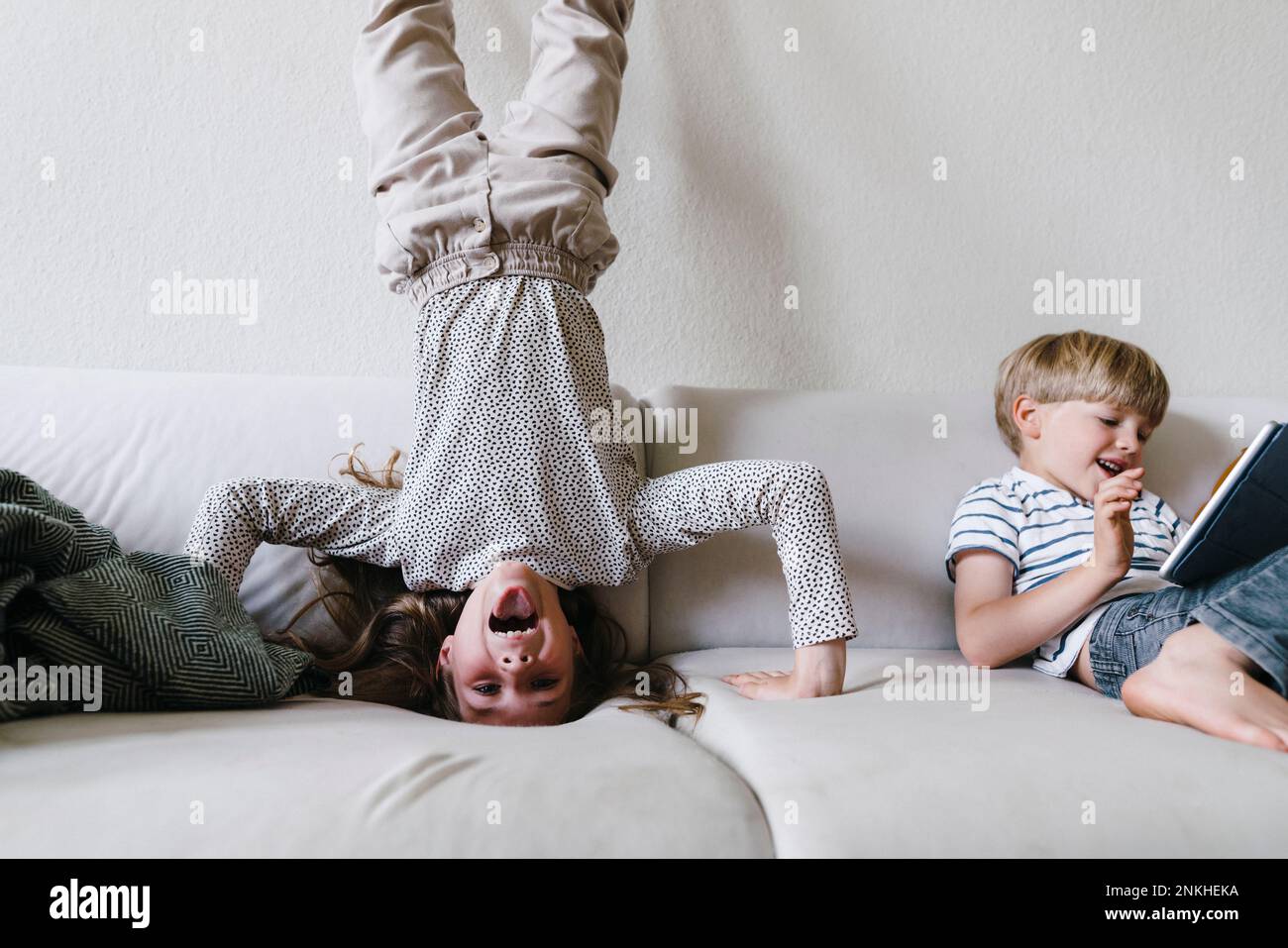 Girl headstand hi-res stock photography and images - Alamy