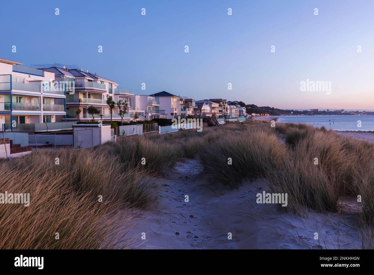 England, Dorset, Poole, Sandbanks Beach and Luxury Waterfront ...