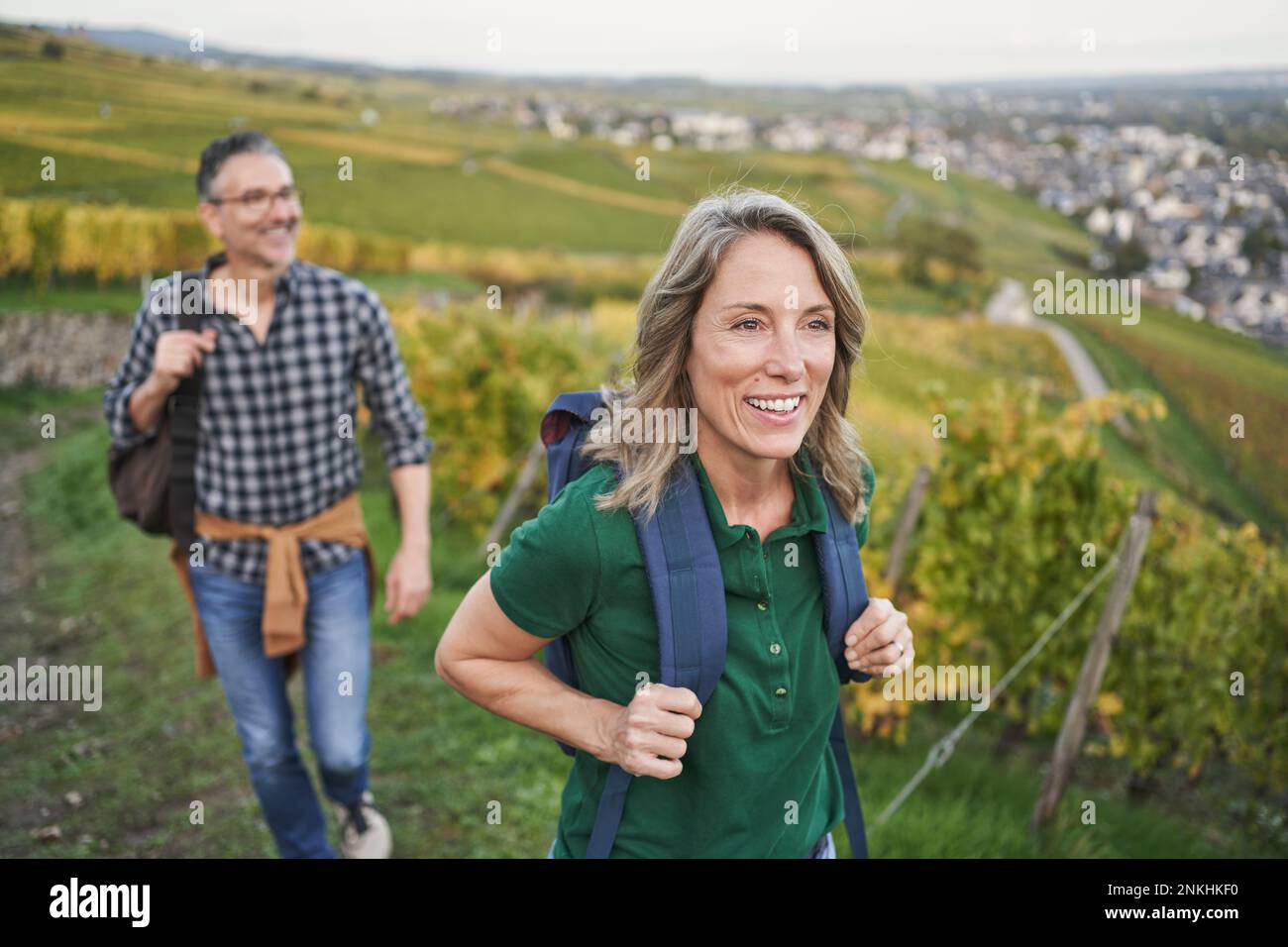 Man walking wearing backpack hi-res stock photography and images - Alamy