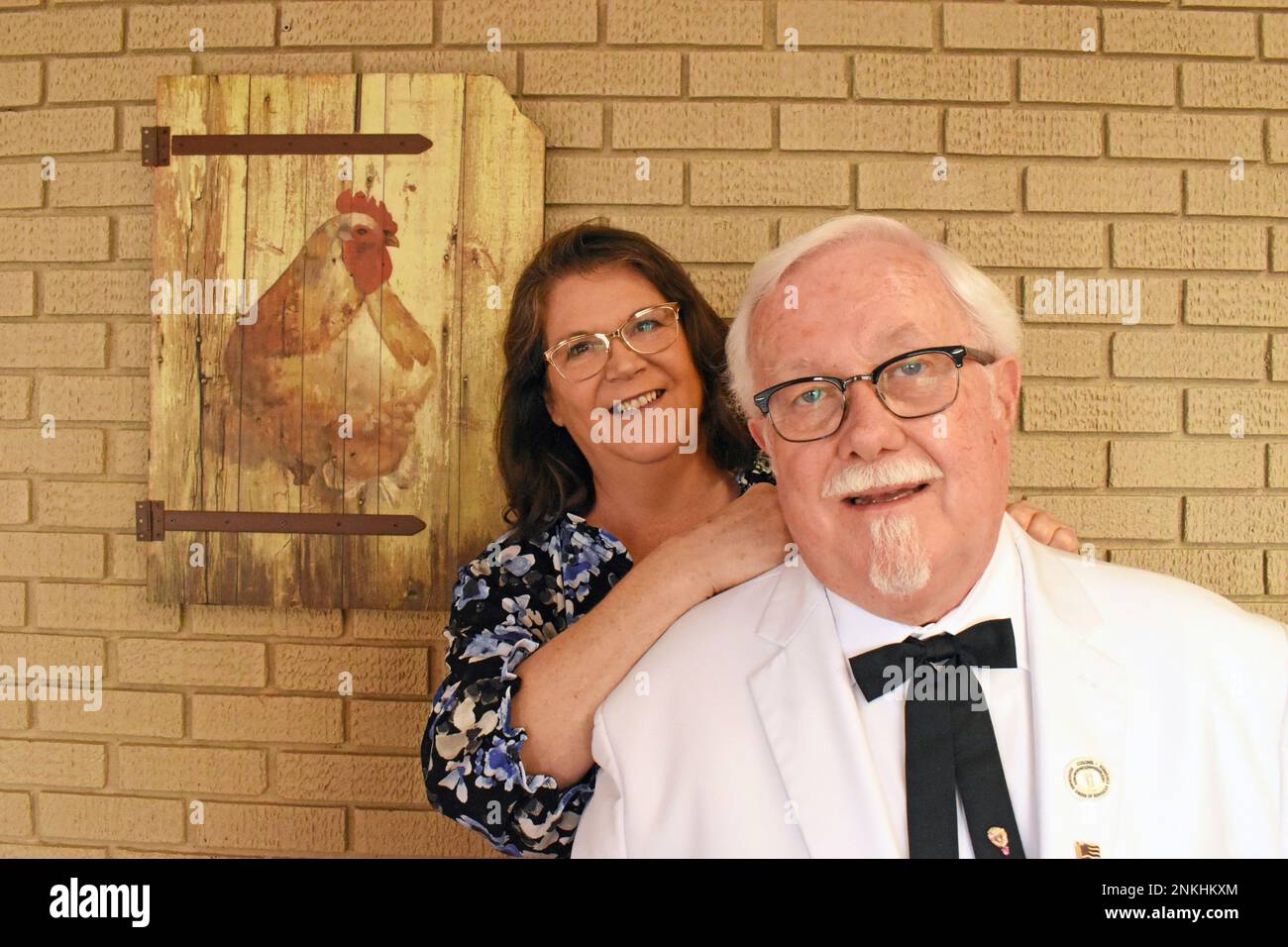 Tim "The Colonel" Campbell and his wife, Brenda Campbell, pose together ...