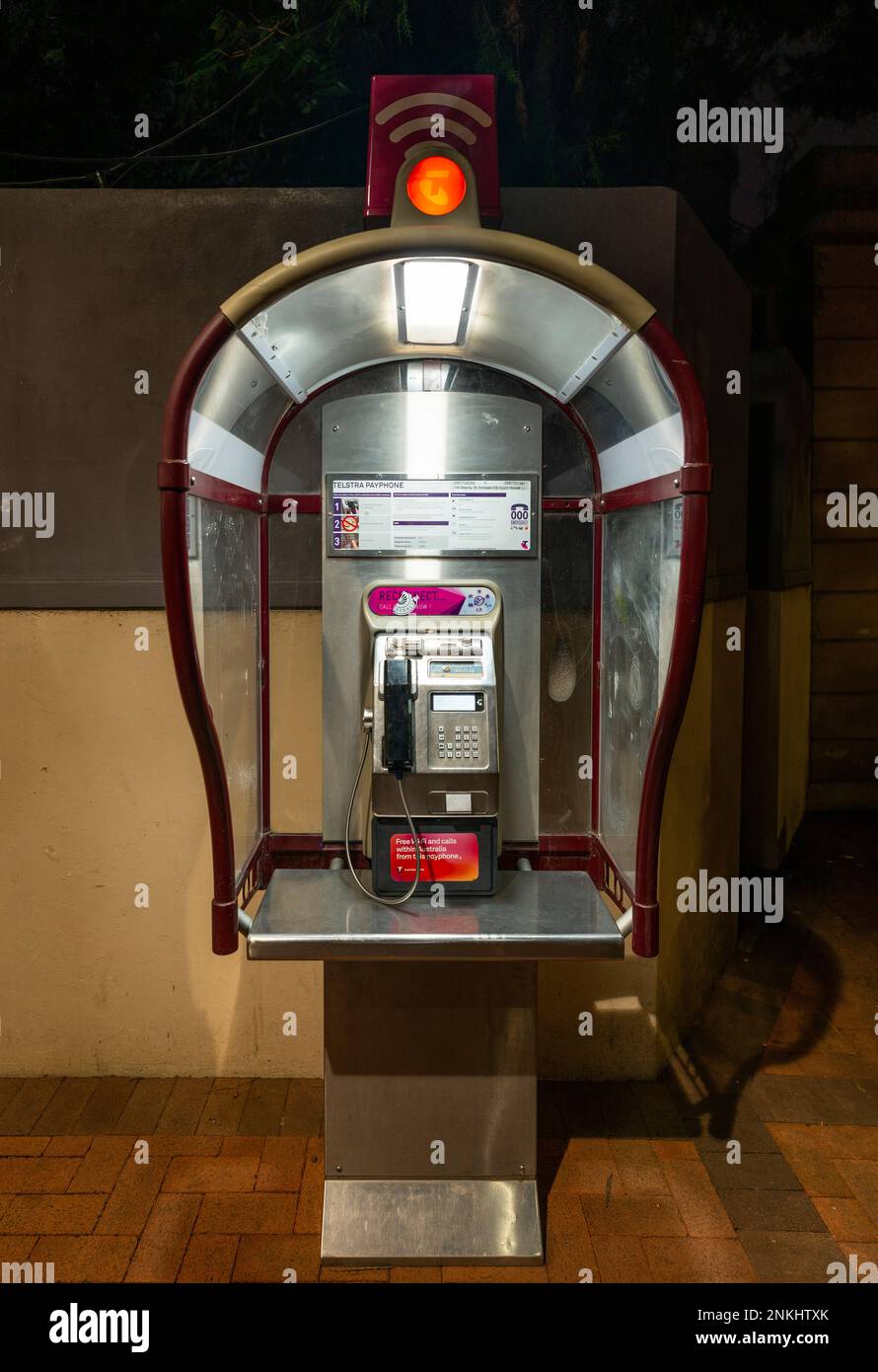 Telstra phone booth and smart payphone, now free to use, in Armidale in ...