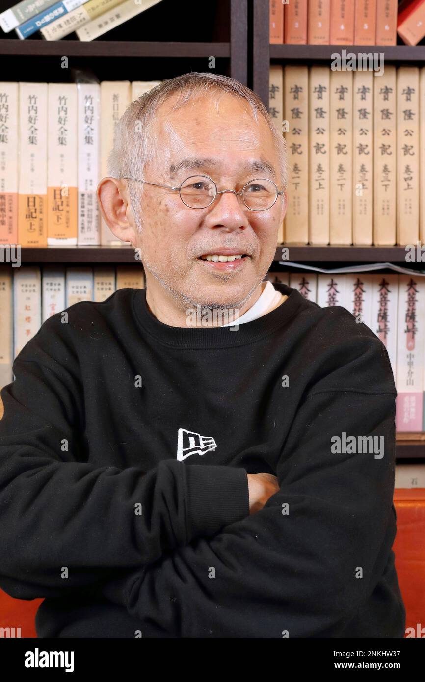 Toshio Suzuki, a Japanese film producer of anime, attends an interview ...
