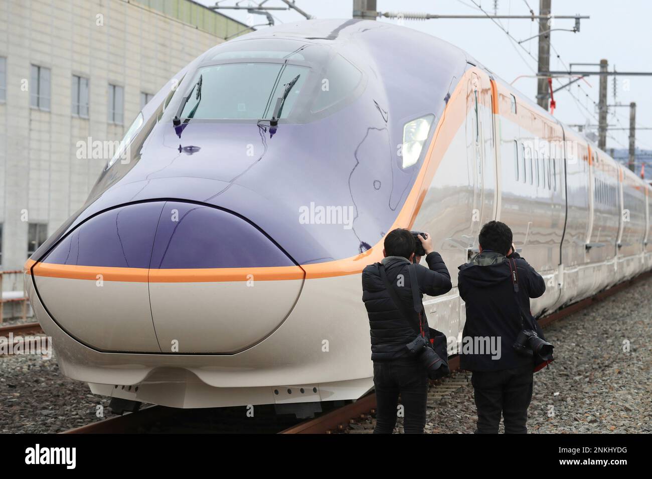 New trains of Yamagata Shinkansen Bullet Train of the E8 series are ...