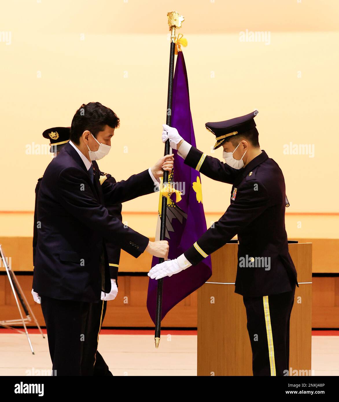 Japan's Defense Minister Nobuo Kishi attends a ceremony of Cyber ...