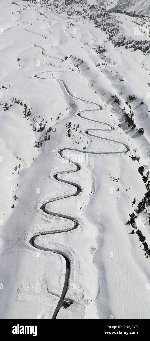 An aerial photo taken from the Yomiuri Shimbun's jetliner shows a ...