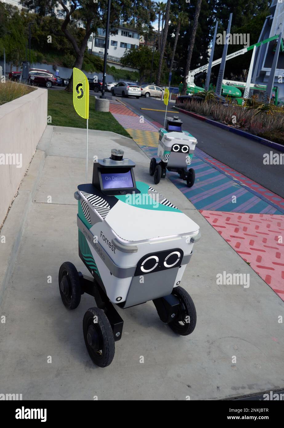 Los Angeles, California, USA 22nd February 2023 Delivery Robot on ...