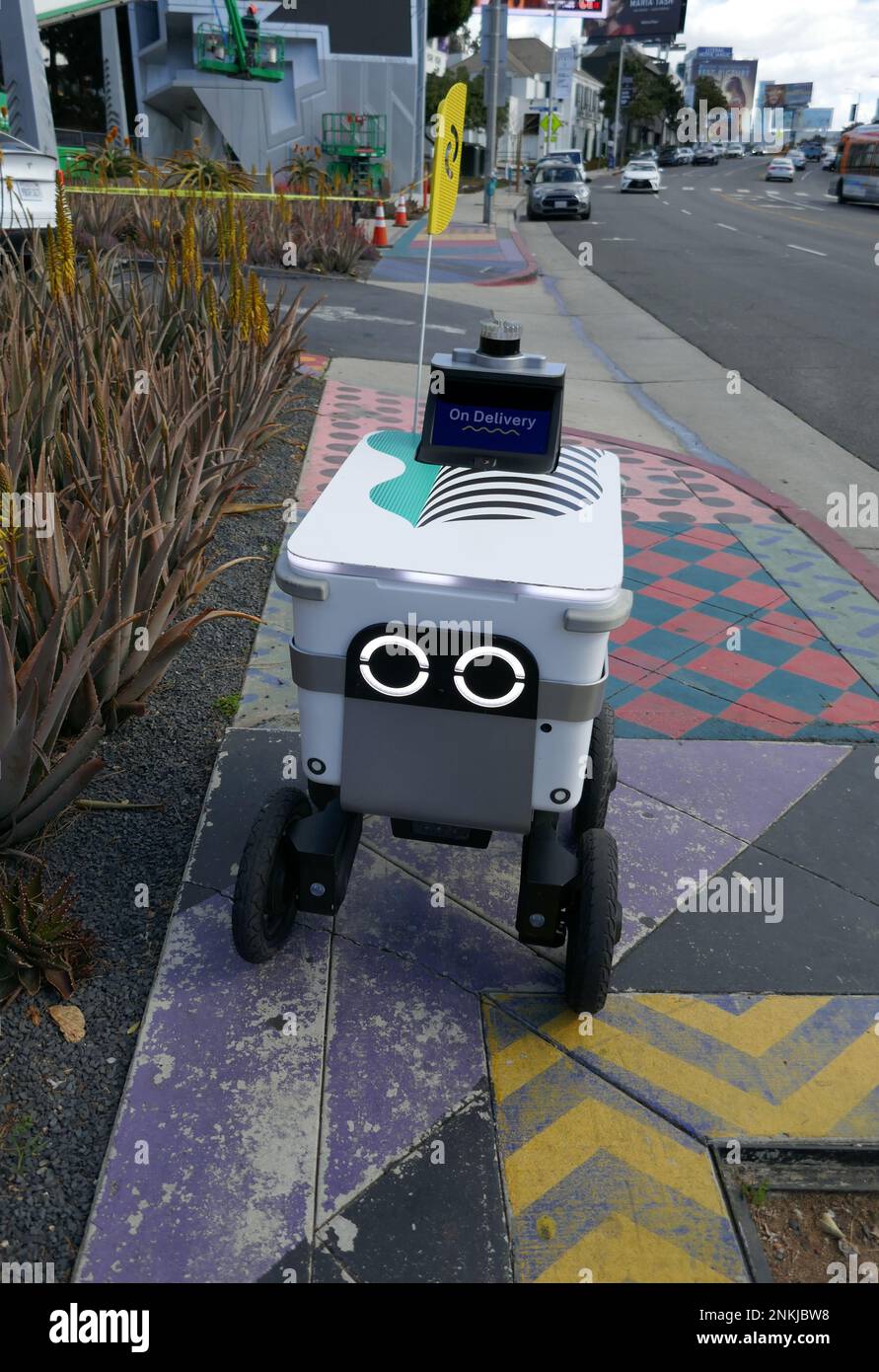 Los Angeles, California, USA 22nd February 2023 Delivery Robot on ...