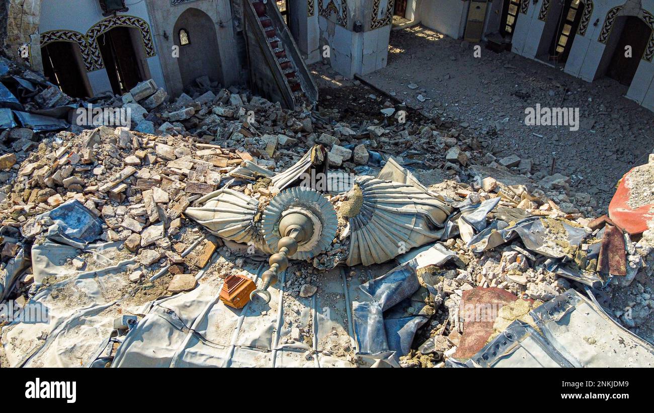 Hatay, Antakya, Turkey. 13th Feb, 2023. Antakya Habib-i Neccar Mosque ...