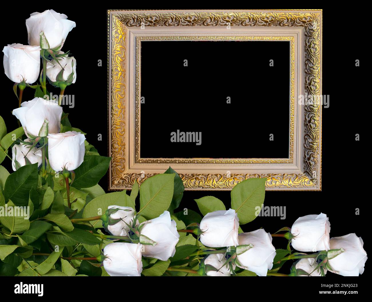 Funeral or wake invitation with white roses. Can also be used as a ...