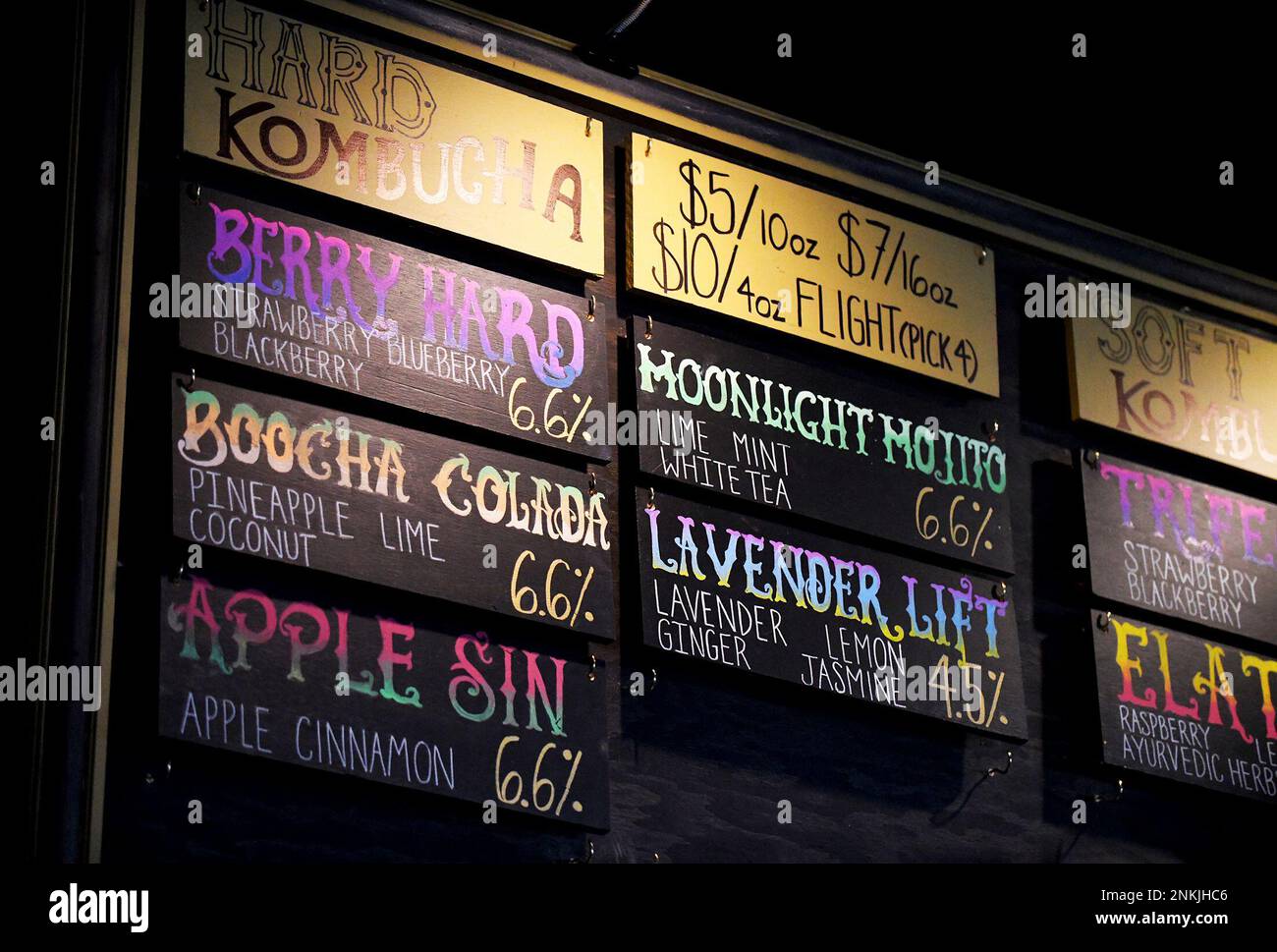 Name's like Berry Hard, Boocha Colada, Apple Sin, and Moonlight Mojito ...