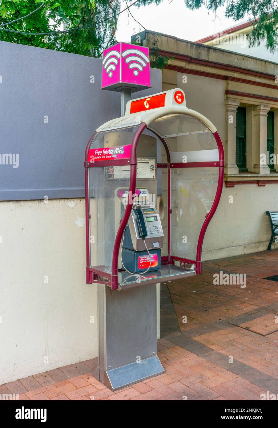Telstra phone booth and smart payphone, now free to use, in Armidale in ...