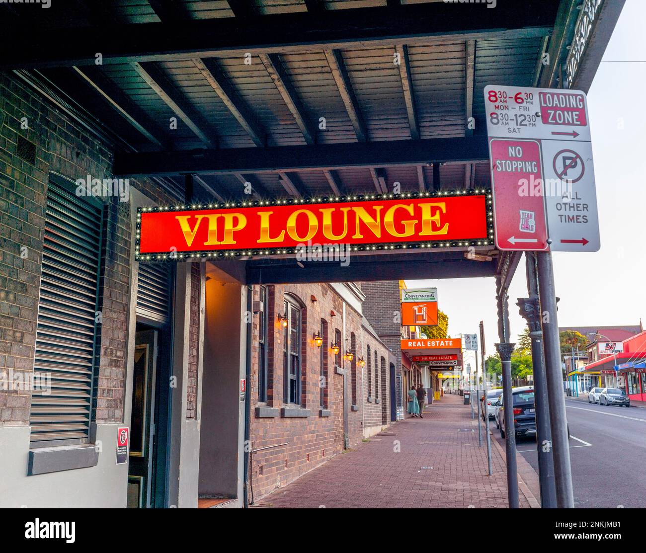 VIP Lounge sign outside the New England Hotel in Armidale, new south ...