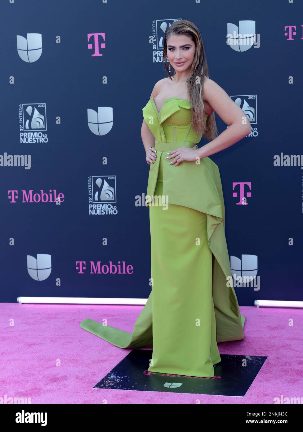 Miami, United States. 23rd Feb, 2023. Migbelis Castellanos walks the ...