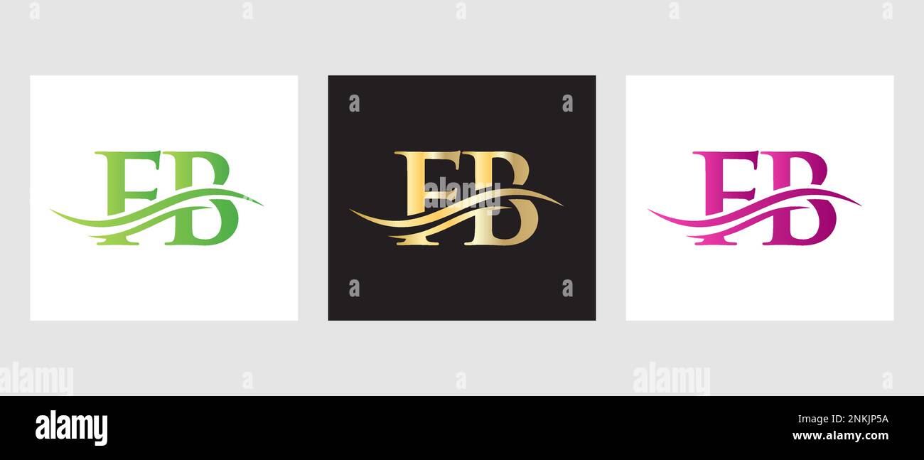 Initial Monogram Letter FB Logo Design. FB Logotype Template Stock ...