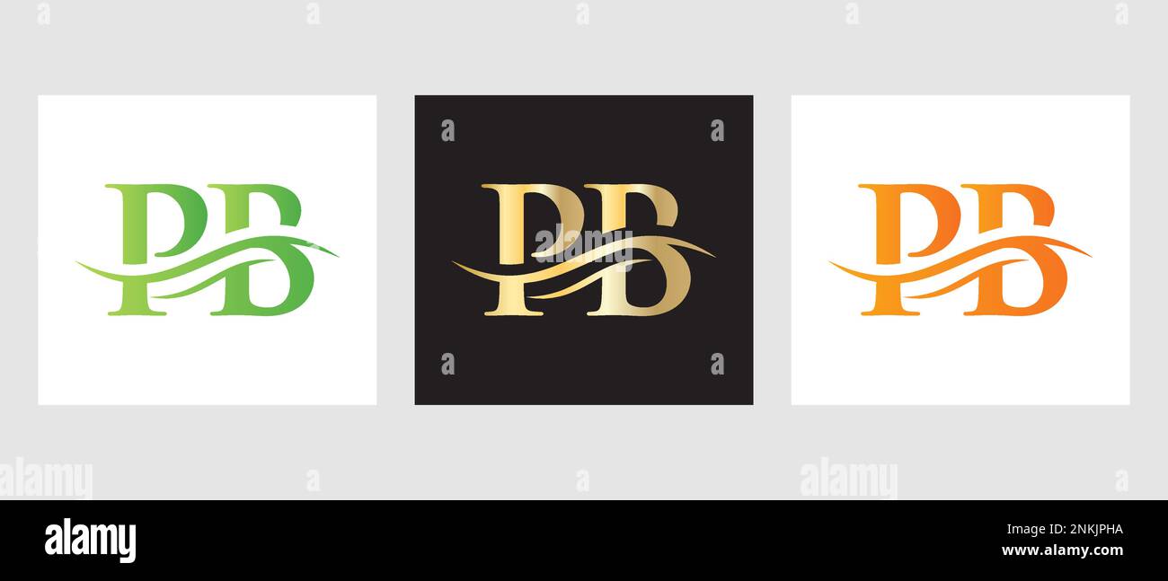 Initial Monogram Letter PB Logo Design. PB Logotype Template Stock ...