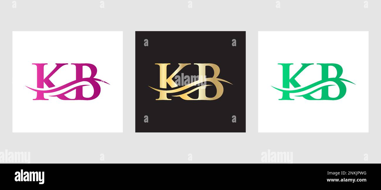 Letter kb logo company beauty hi-res stock photography and images - Alamy