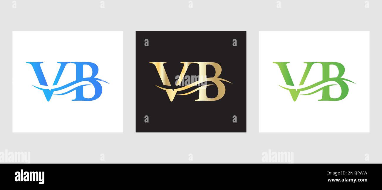Initial Monogram Letter VB Logo Design. VB Logotype Template Stock ...