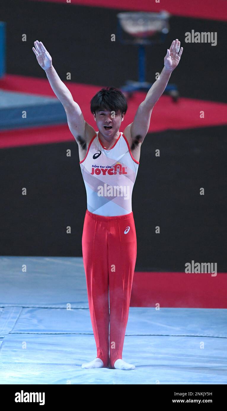Japan's Gymnastics superstar Kohei Uchimura performs during his retirement event, KOHEI UCHIMUR ...