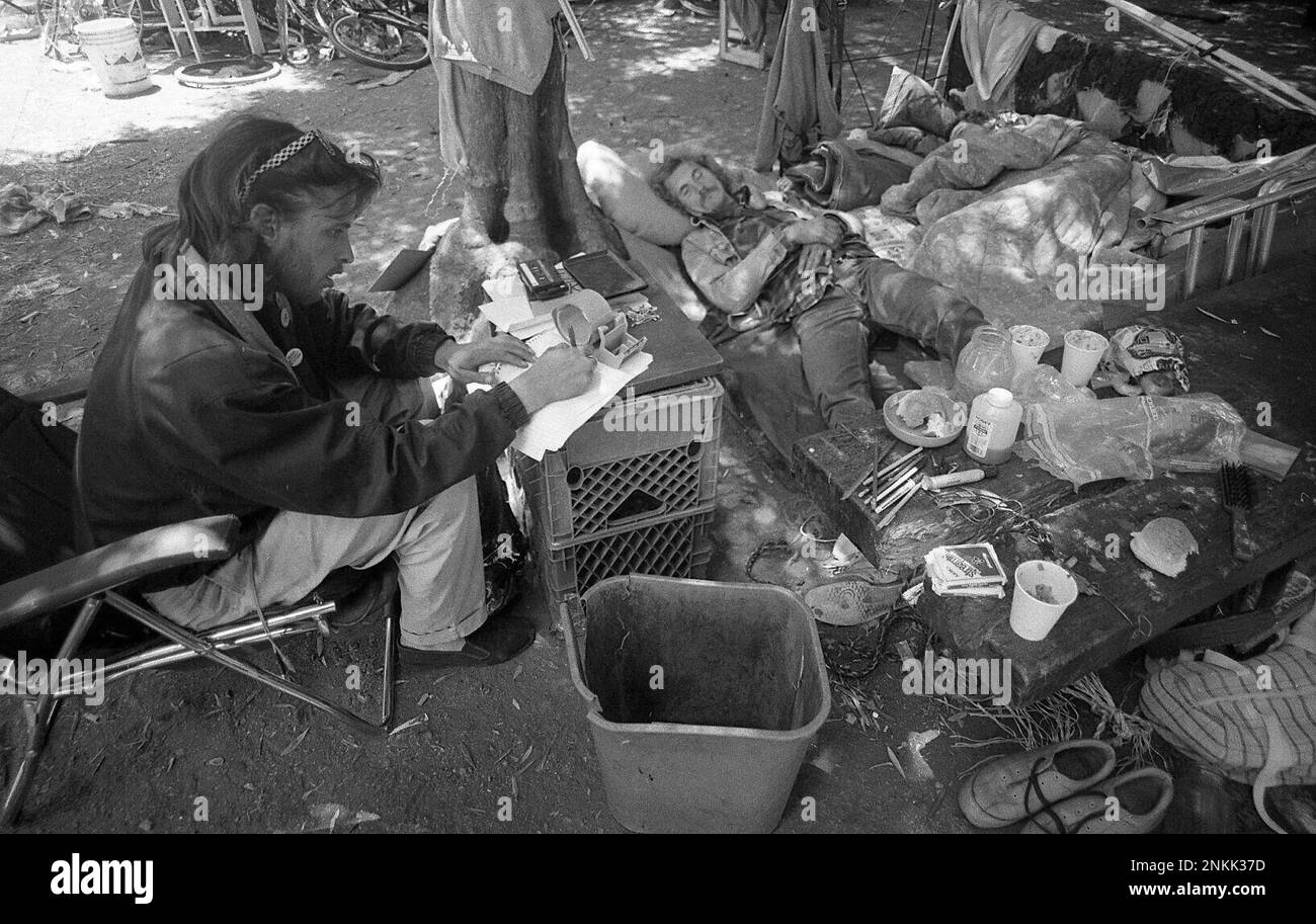 Tent City party at Civic Center Plaza, Photos shot 7/7/1989 (Bryan Moss ...