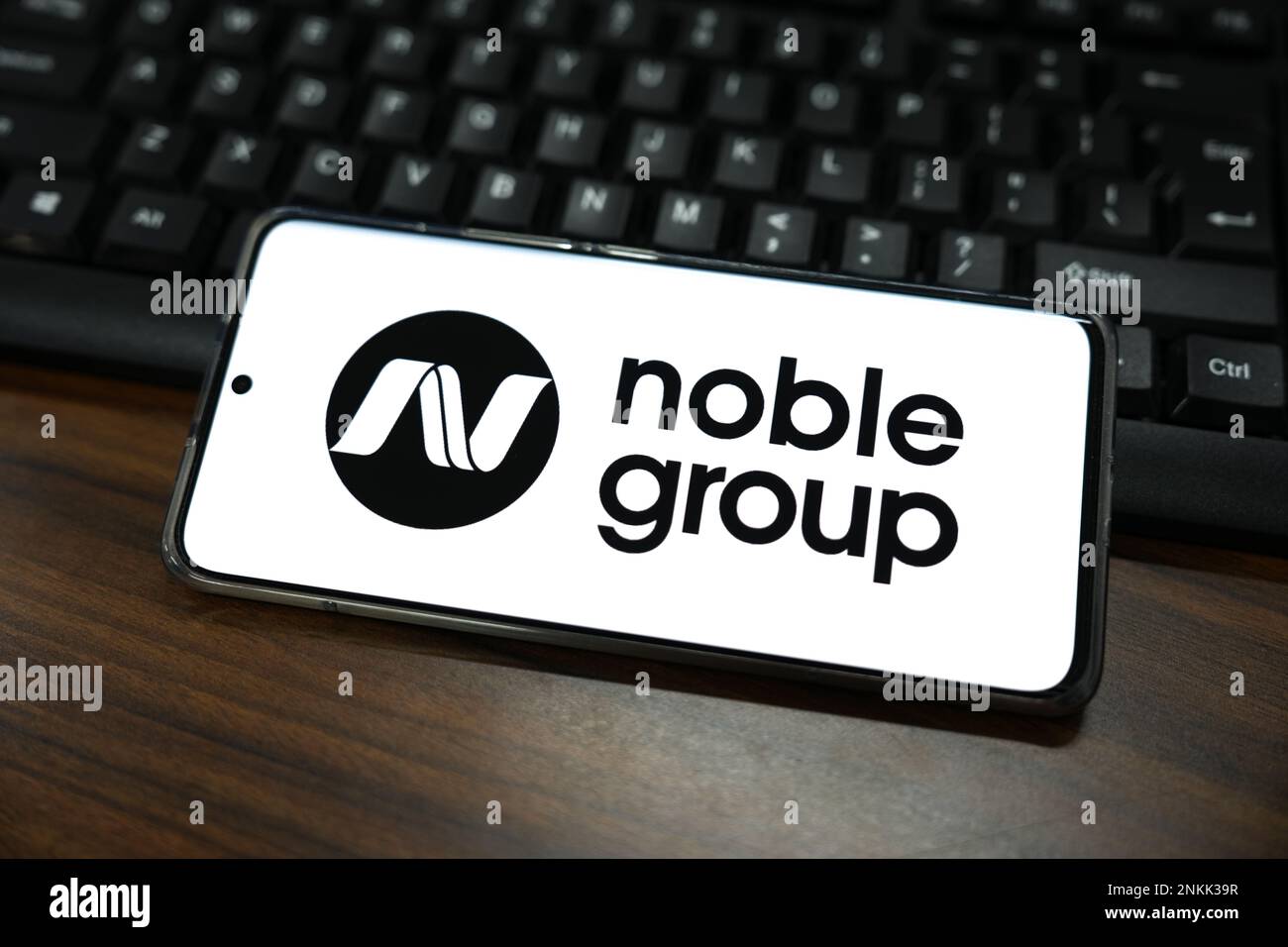 China. 23rd Feb, 2023. In this photo illustration, a Noble Group logo ...