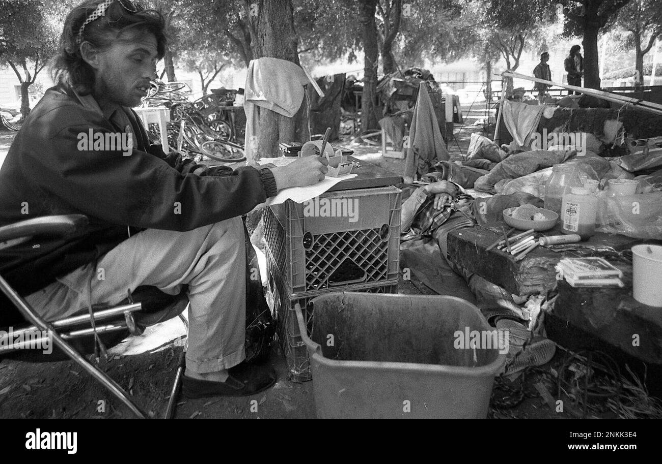Tent City party at Civic Center Plaza, Photos shot 7/7/1989 (Bryan Moss ...