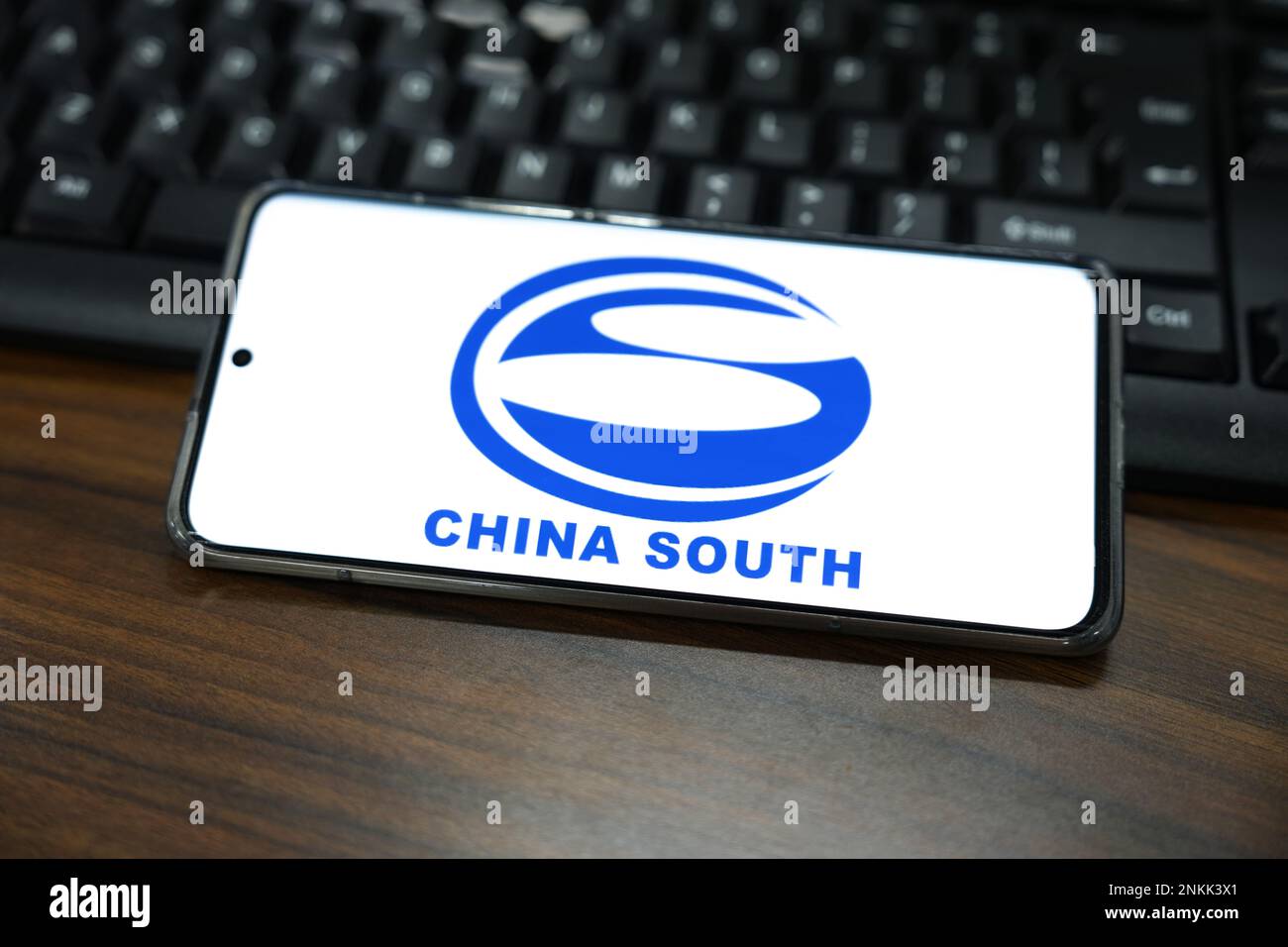 In this photo illustration, the logo of China South Industries Group ...