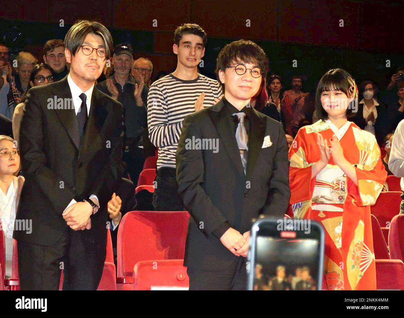 Japanese anime director Makoto Shinkai and actress Nanoka Hara are ...
