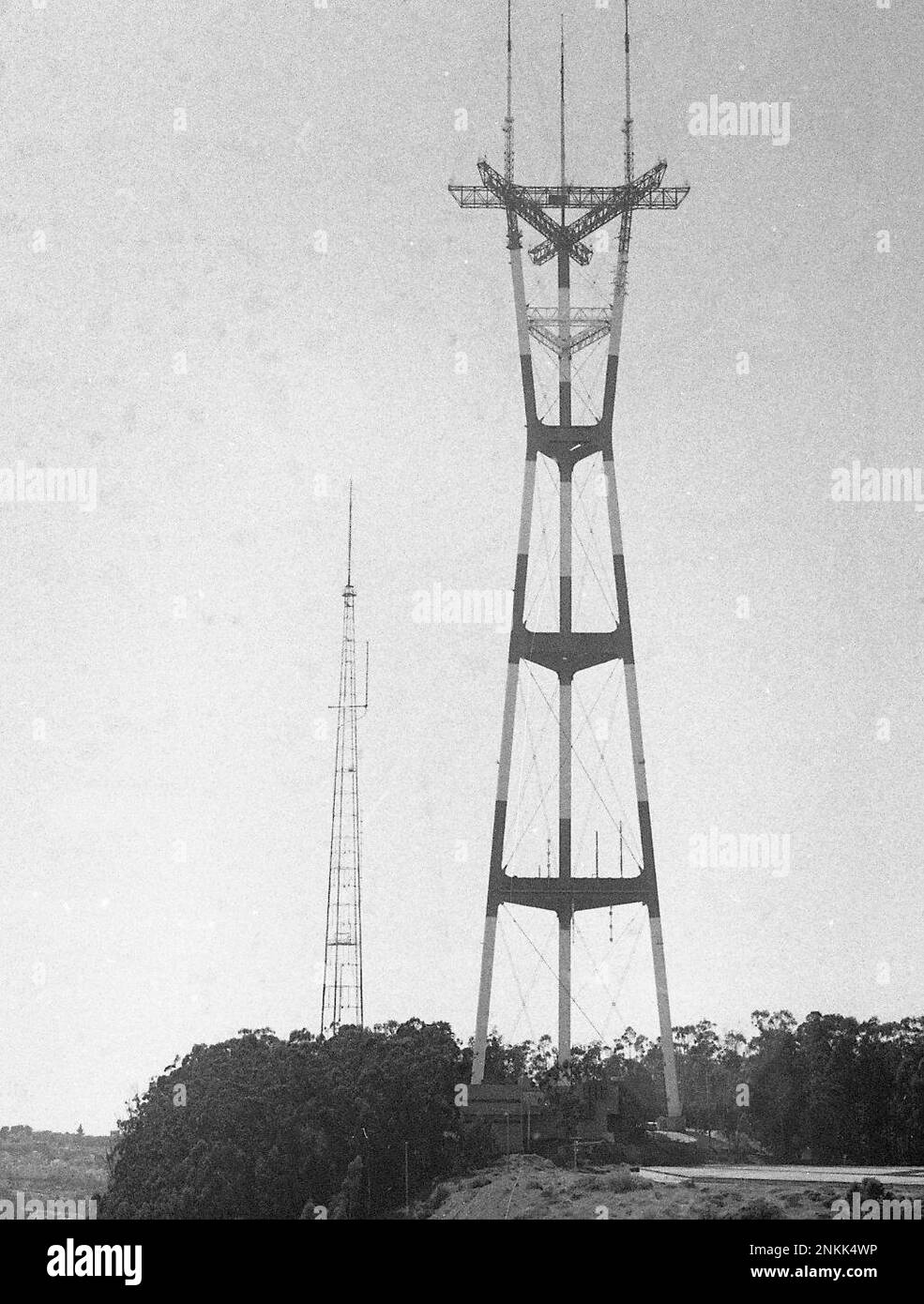 the new Sutro Tower next to the first one and Sutro Mansion April 10 ...