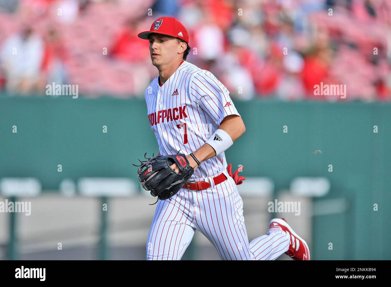 North Carolina State third baseman Josh Hood (7) during a game against ...