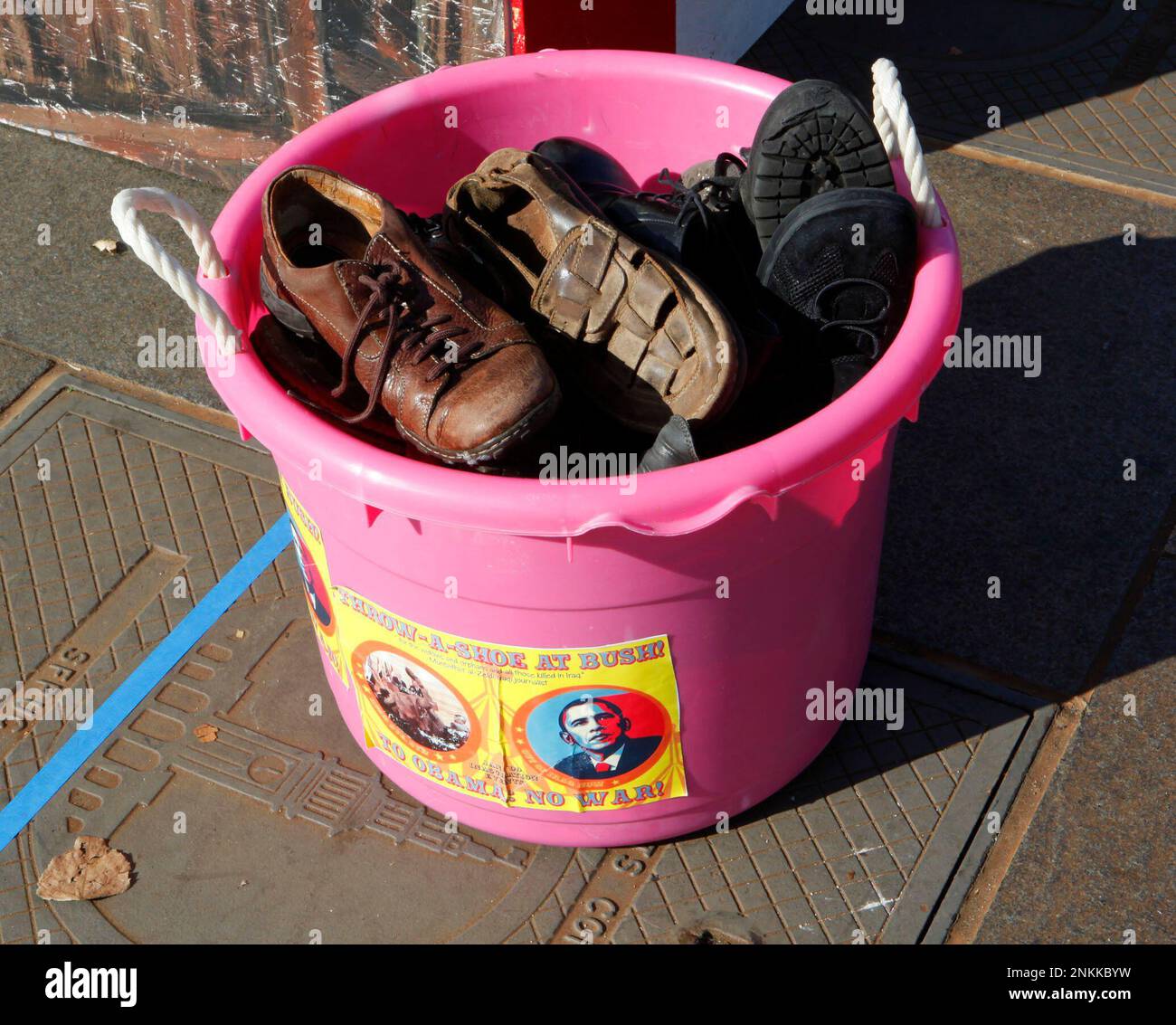 Shoes were provided for those who wanted to keep their own shoes while ...