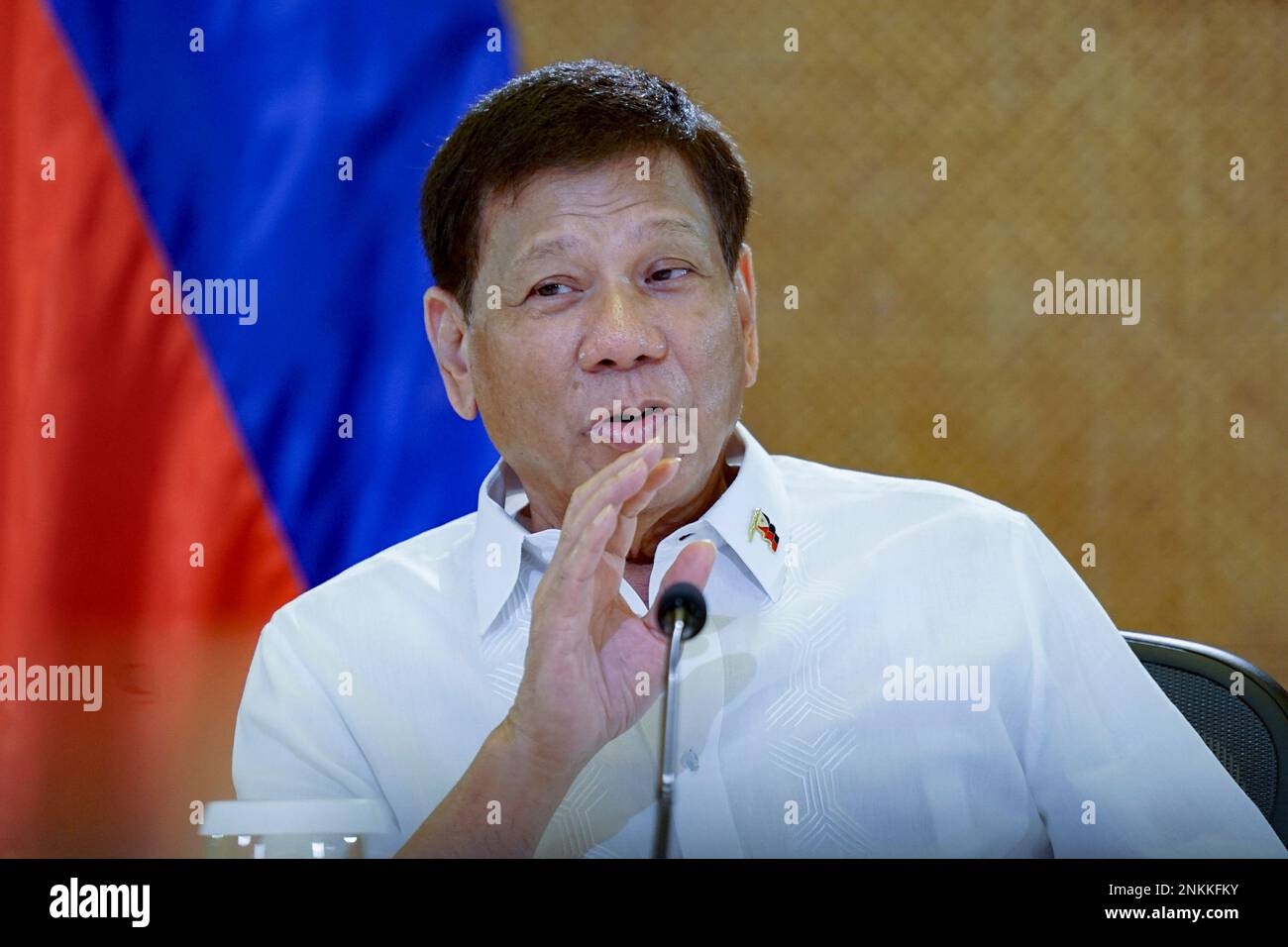 In this photo provided by the Malacanang Presidential Photographers ...