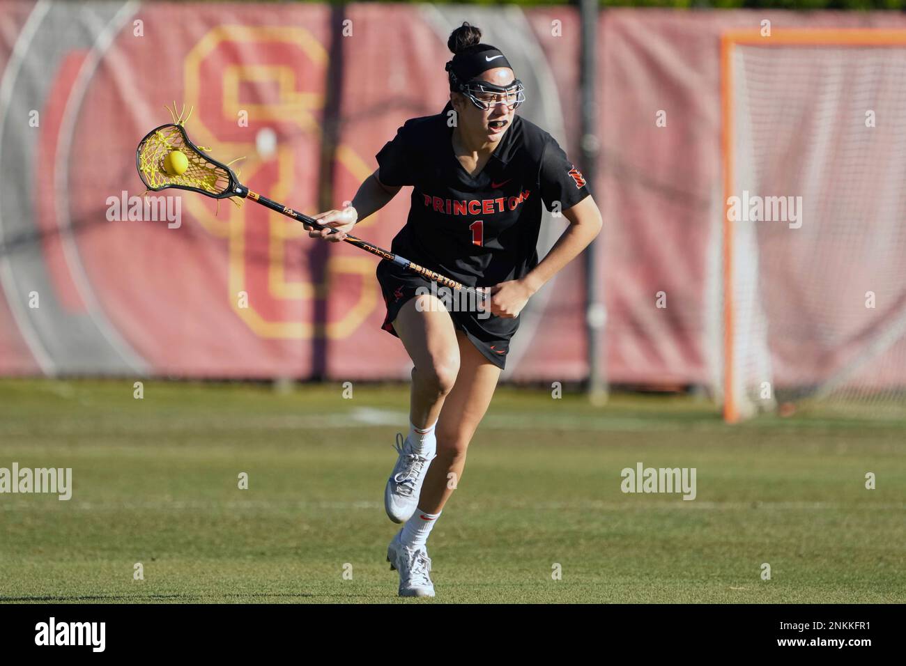Princeton Tigers defender Olivia Pugh (1) against the Southern ...