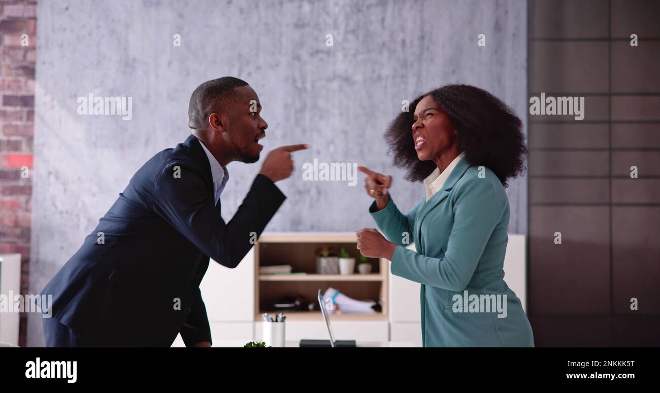 Angry Business People Shouting At Each Other Stock Photo - Alamy