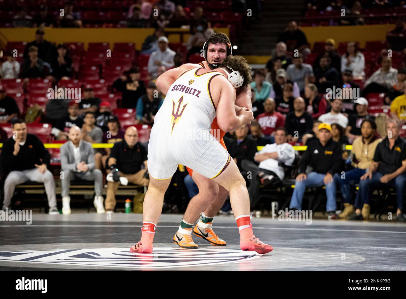 TEMPE, AZ - MARCH 6: Cohlton Schultz of Arizona State and Gary Traub of ...