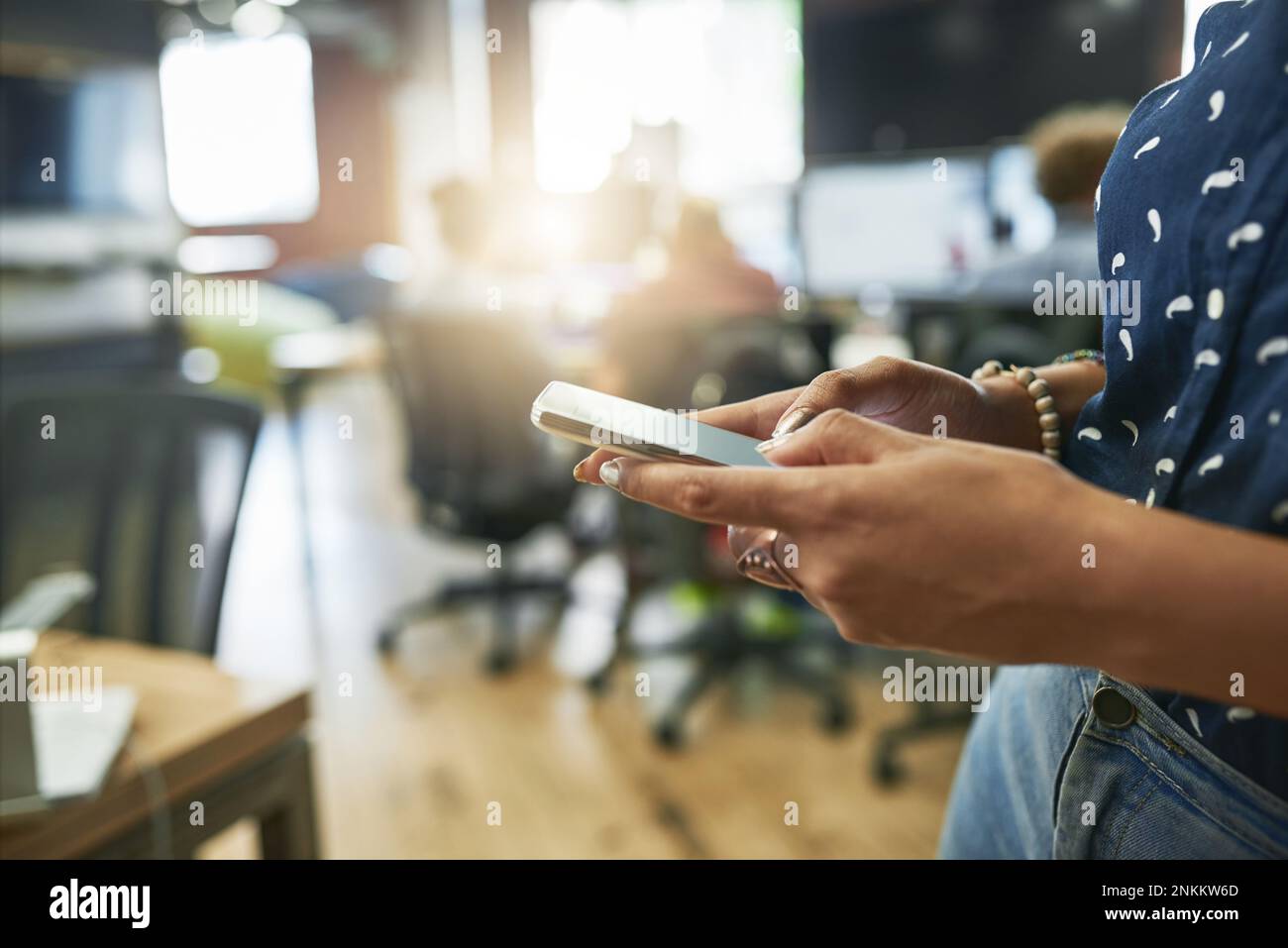 Efficiency at my fingertips. an unrecognizable woman using a smartphone ...