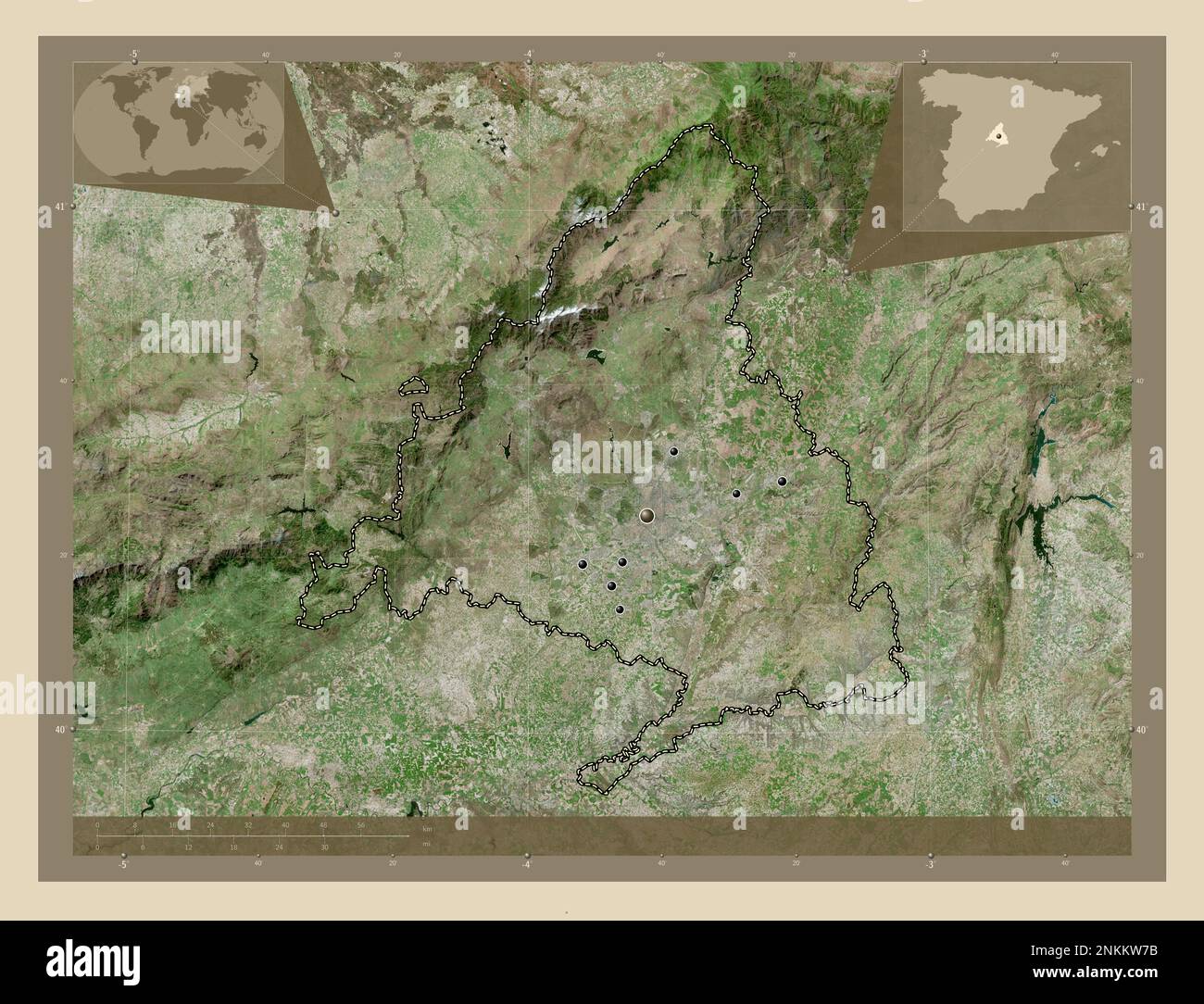 Comunidad de Madrid, autonomous community of Spain. High resolution ...