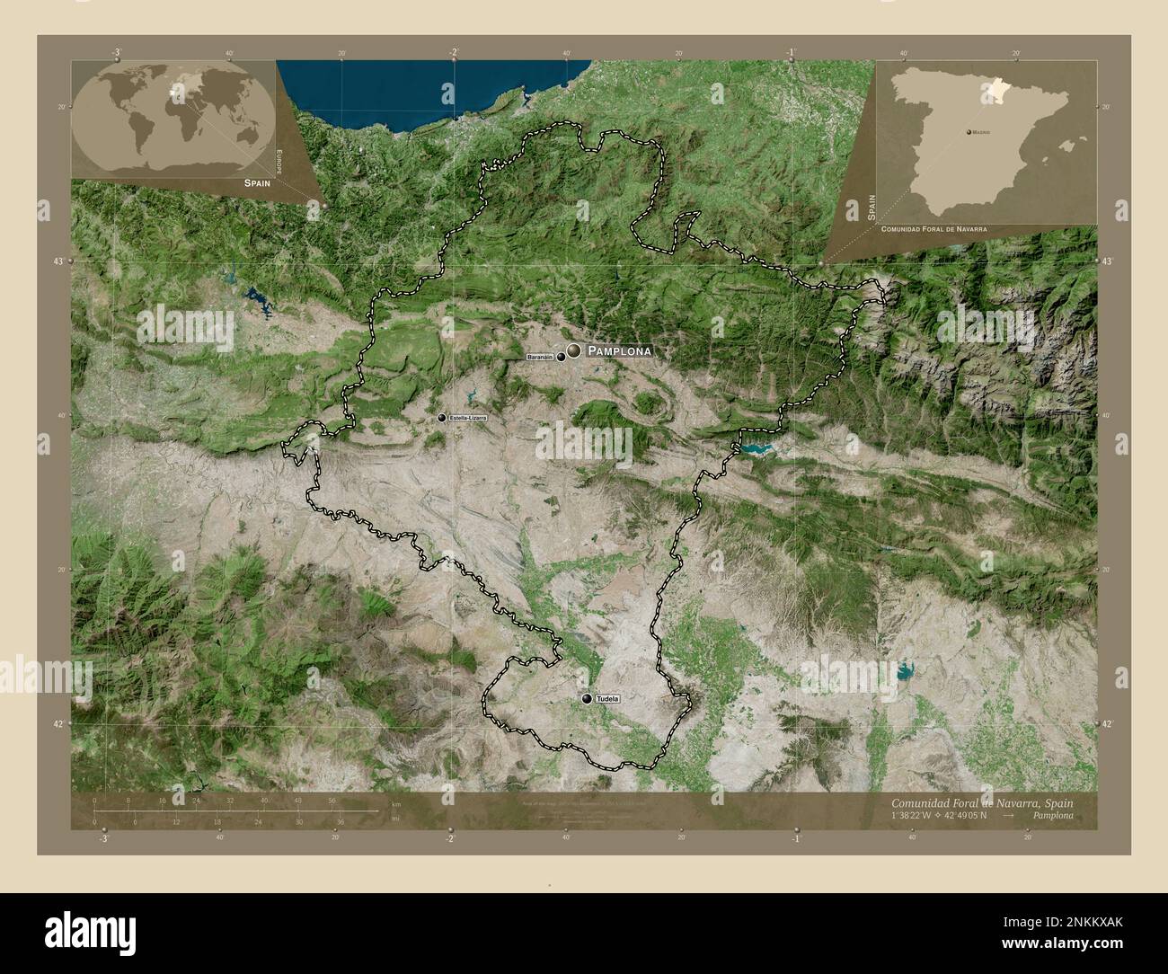 Comunidad Foral de Navarra, autonomous community of Spain. High ...