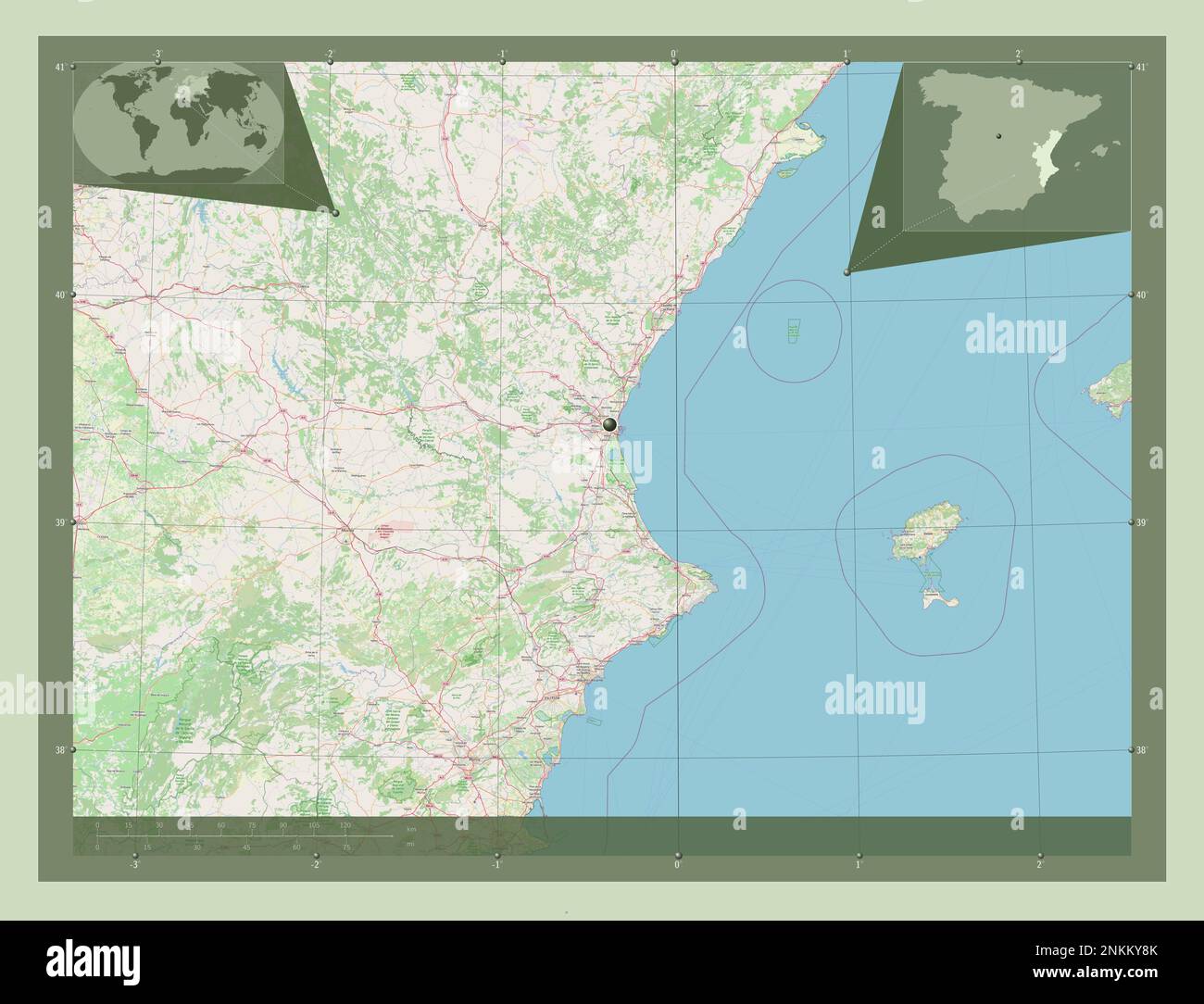 Comunidad Valenciana, autonomous community of Spain. Open Street Map ... Comunidad Valenciana, autonomous community of Spain. Open Street Map ...