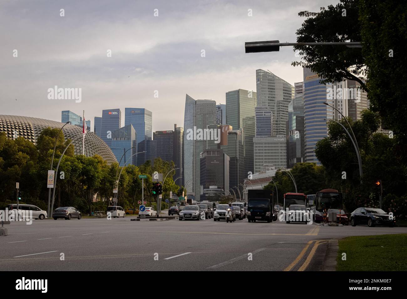 Still image of a busy junction along Nicoll Highway in Singapore's ...