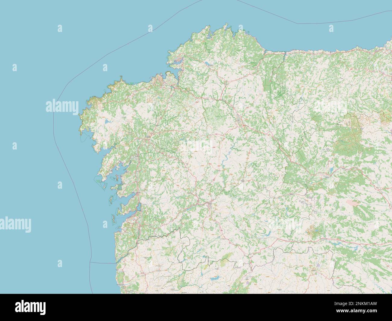 Galicia, autonomous community of Spain. Open Street Map Stock Photo - Alamy