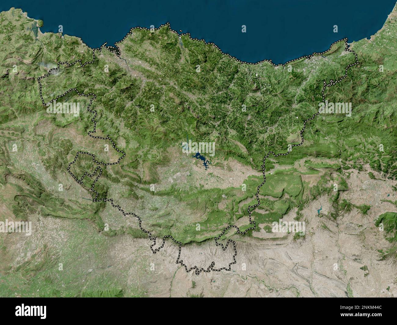 Pais Vasco, autonomous community of Spain. High resolution satellite map Stock Photo - Alamy