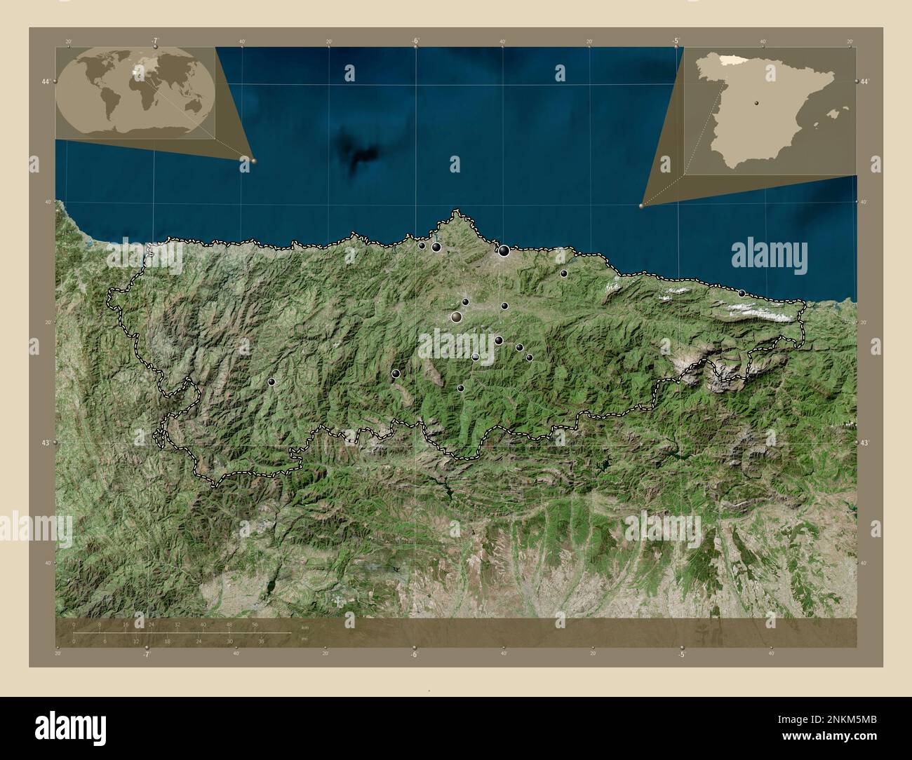 Principado de Asturias, autonomous community of Spain. High resolution ...