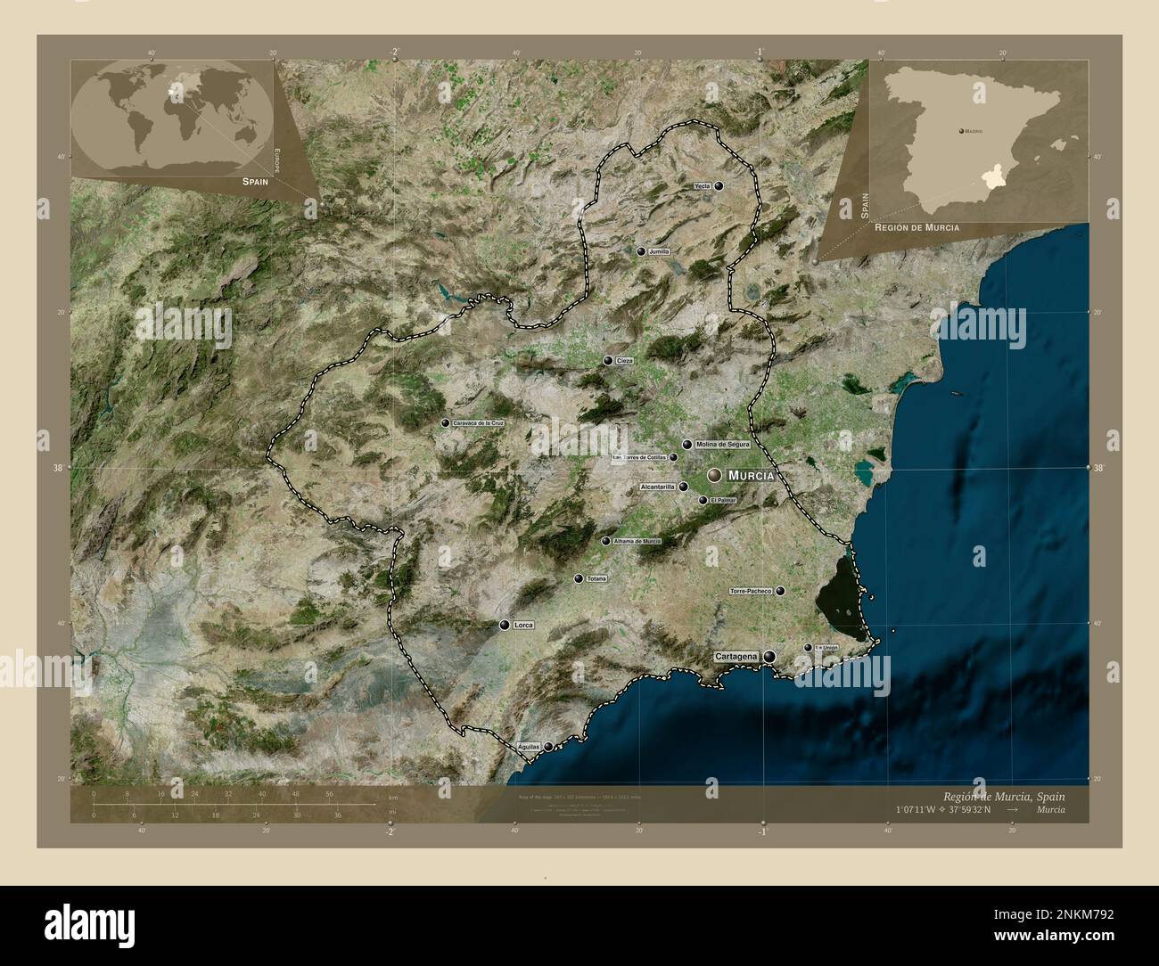 Region de Murcia, autonomous community of Spain. High resolution ...