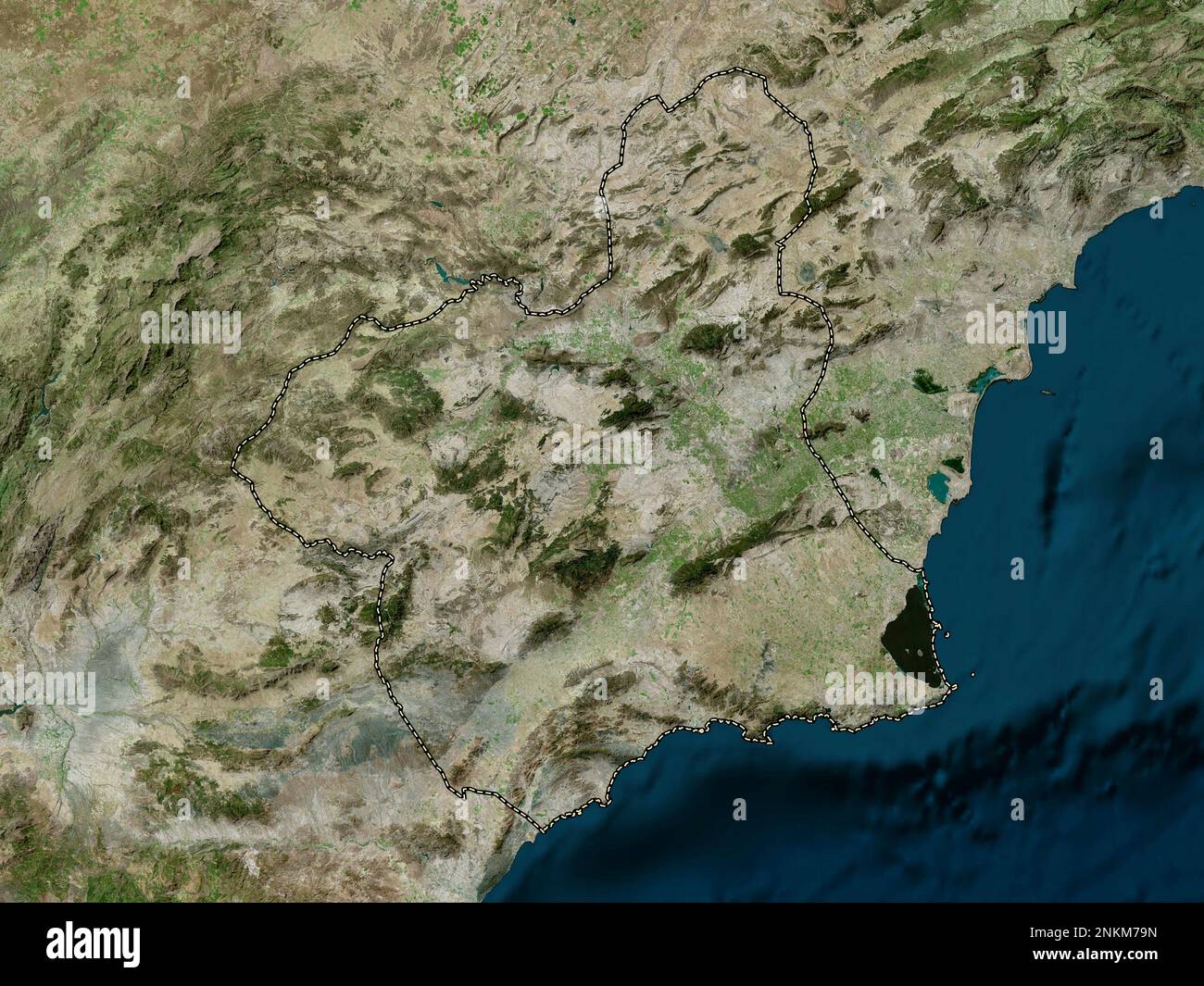 Region de Murcia, autonomous community of Spain. High resolution satellite map Stock Photo - Alamy