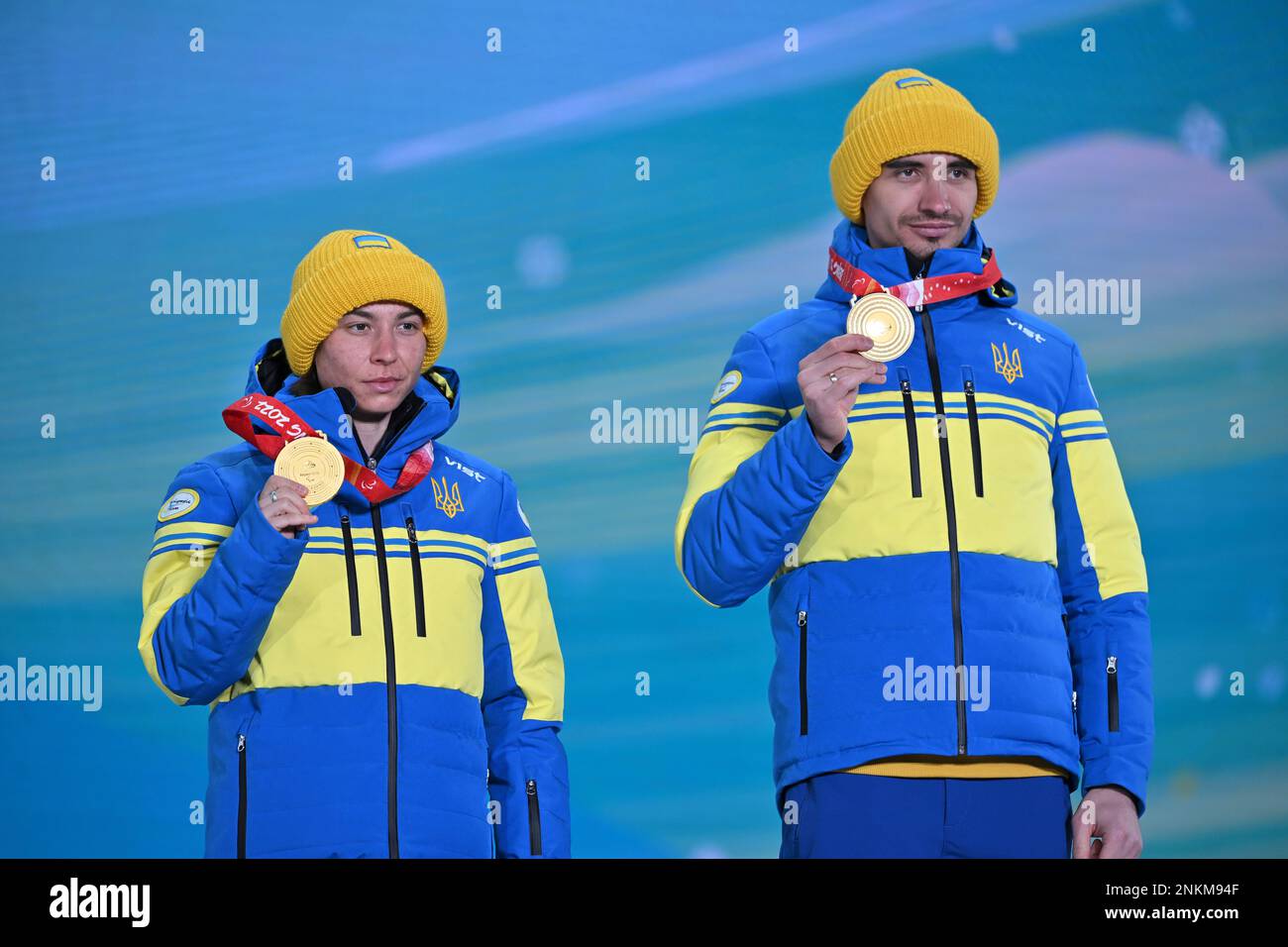 Ukraine's Oksana SHYSHKOVA and her guide MARCHENKO Andriy, gold ...